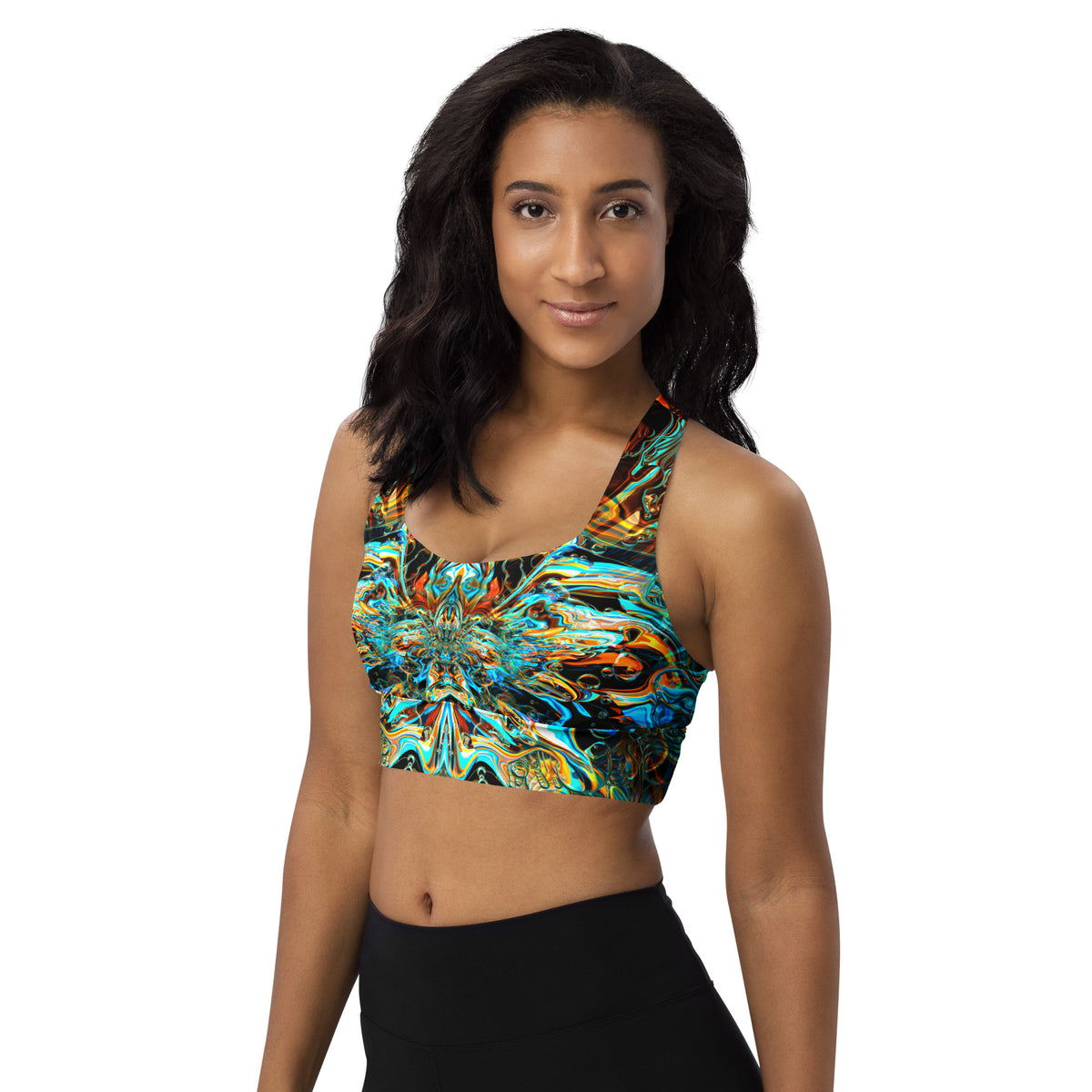Mercury in Retrograde Longline Sports Bra – Johnathan Singer Art