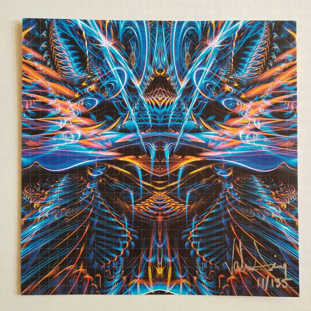 Sound Waves Over Dark Blotter Art – Johnathan Singer Art