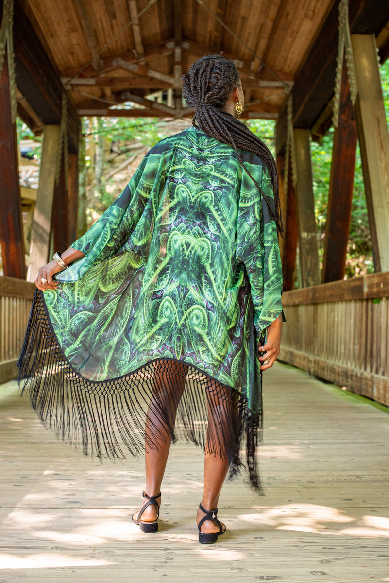 DRAGON'S LAIR II SHEER KIMONO – Johnathan Singer Art